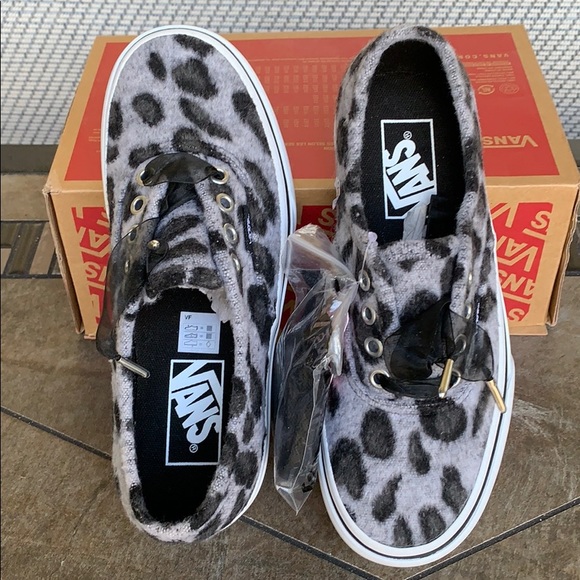 Vans | Shoes | Vans Authentic Platform Fuzzy Snow Leopardtrue Wh | Poshmark